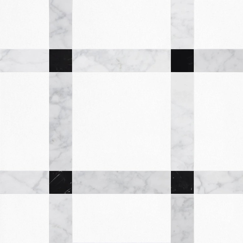 Callam Ice Square Geometric Waterjet Tile