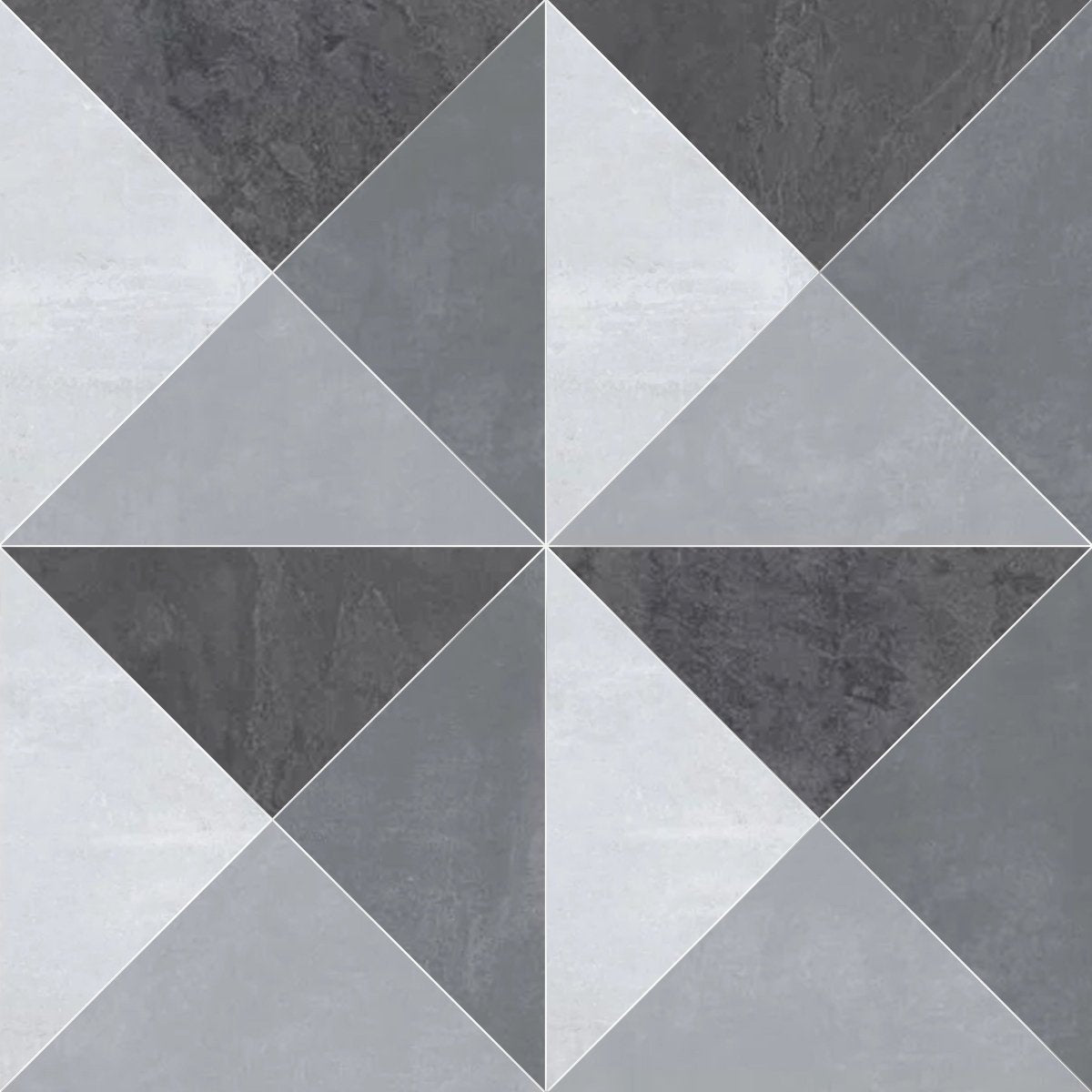 Melina Large Benton Triangle Porcelain Waterjet Tile – Artsaics