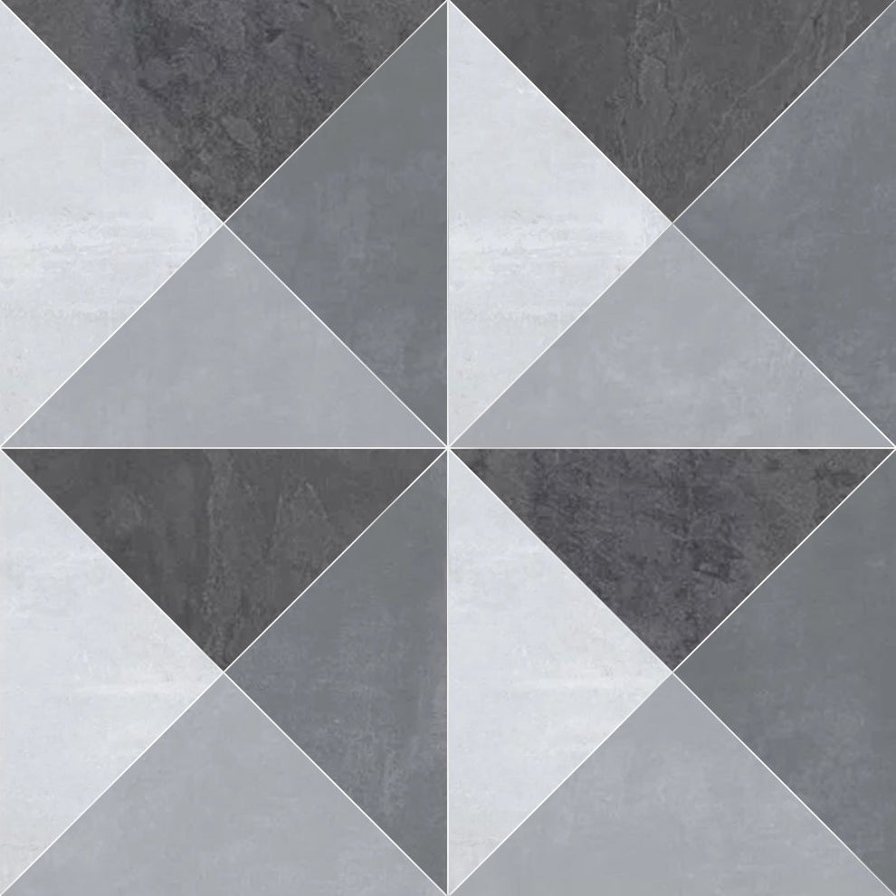 Melina Large Benton Triangle Porcelain Waterjet Tile – Artsaics