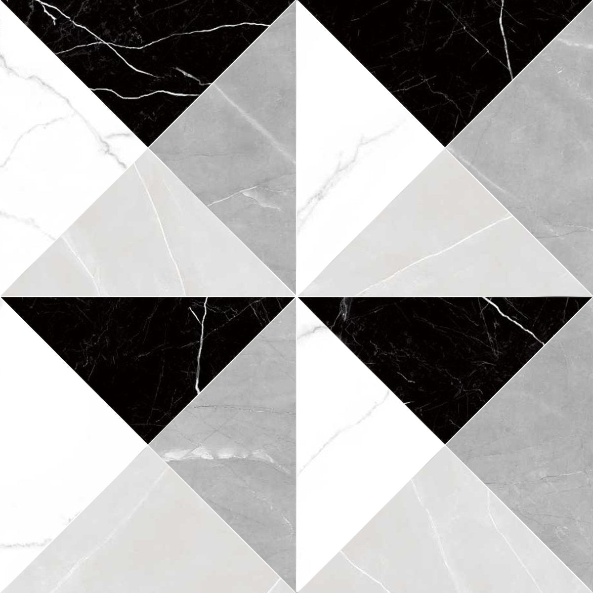 Melina Large Pietra Triangle Porcelain Waterjet Tile – Artsaics