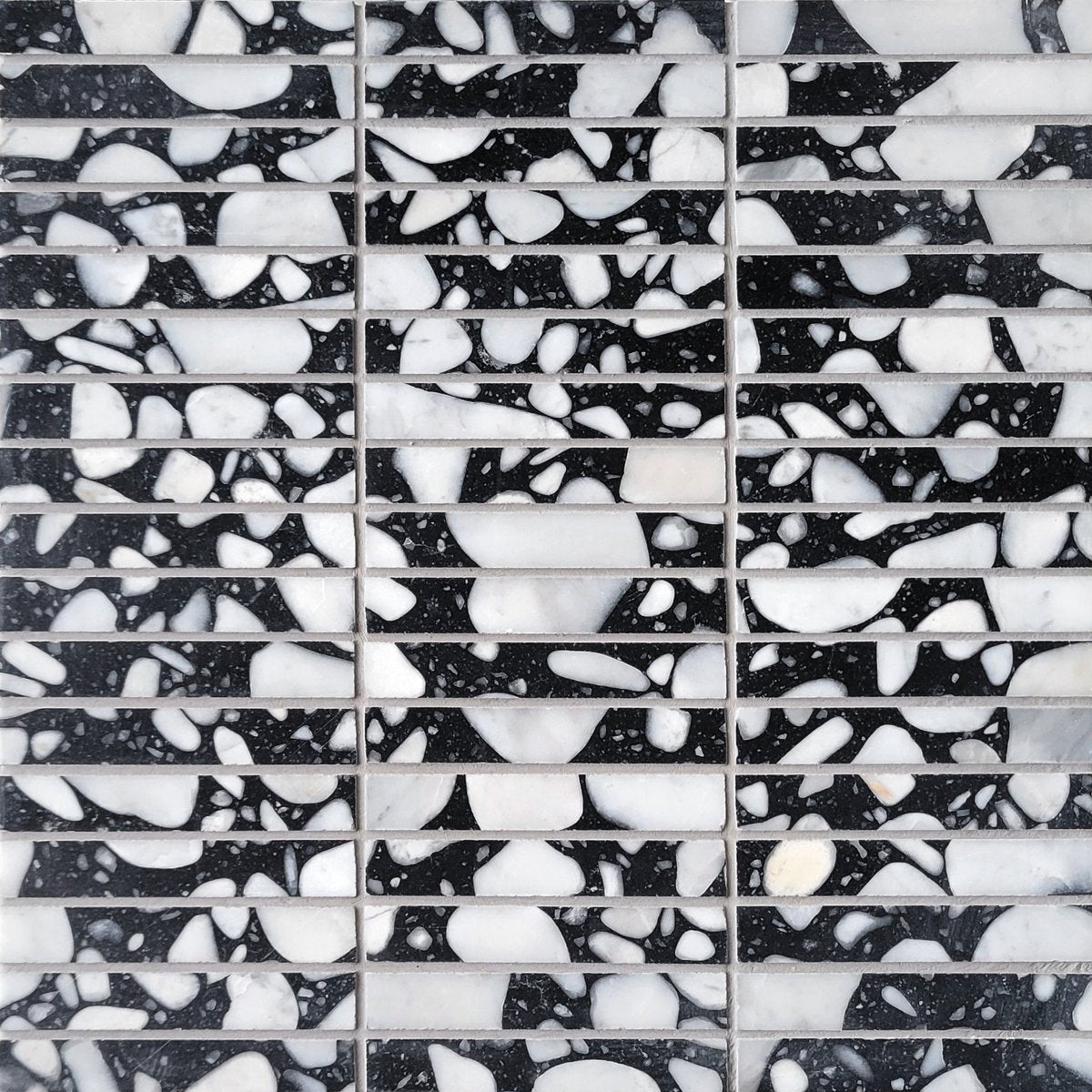 Stacked Moon Marble Terrazzo Honed 5/8''x4'' Mosaic – Artsaics