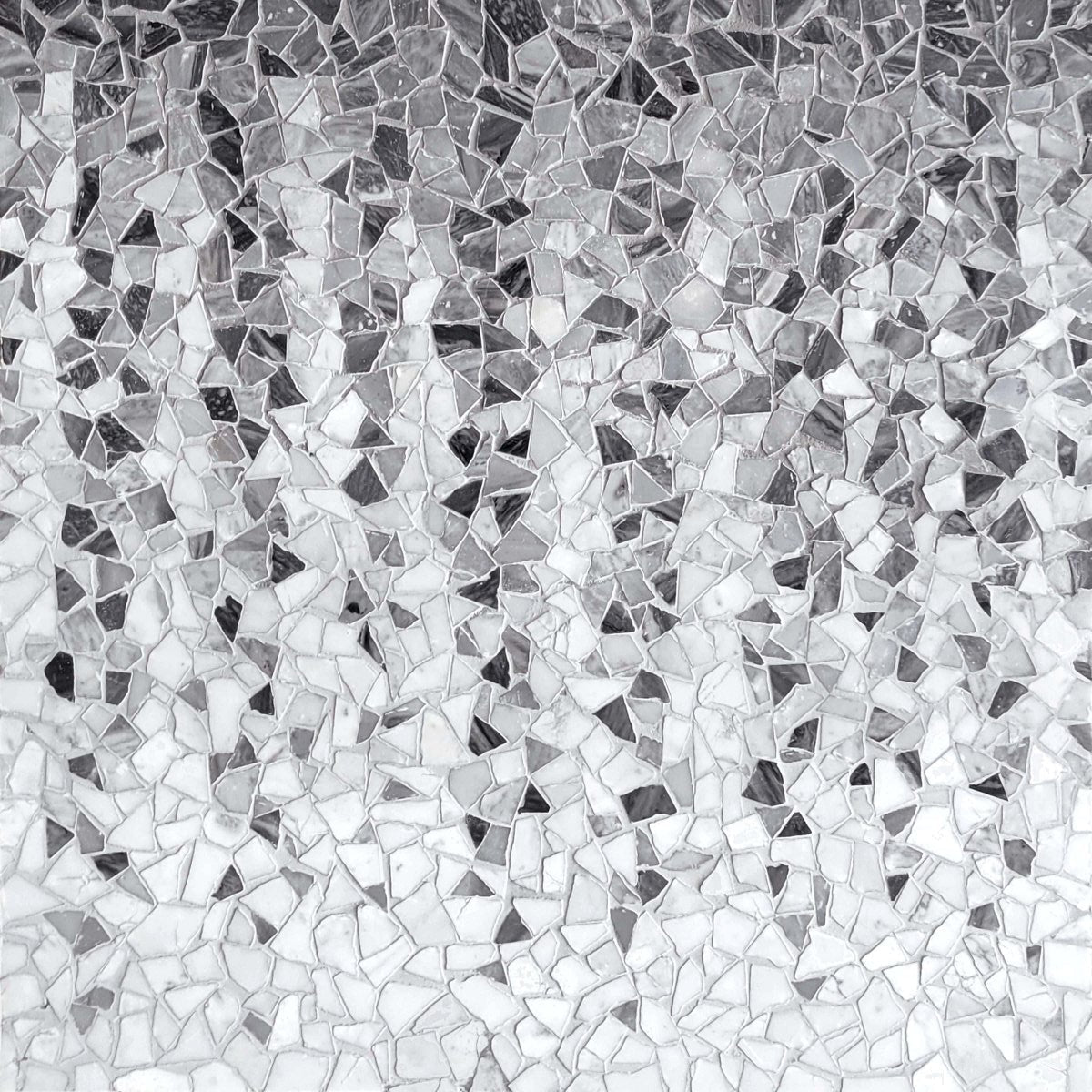 Ombre Drip Black Rain Stone Mosaic