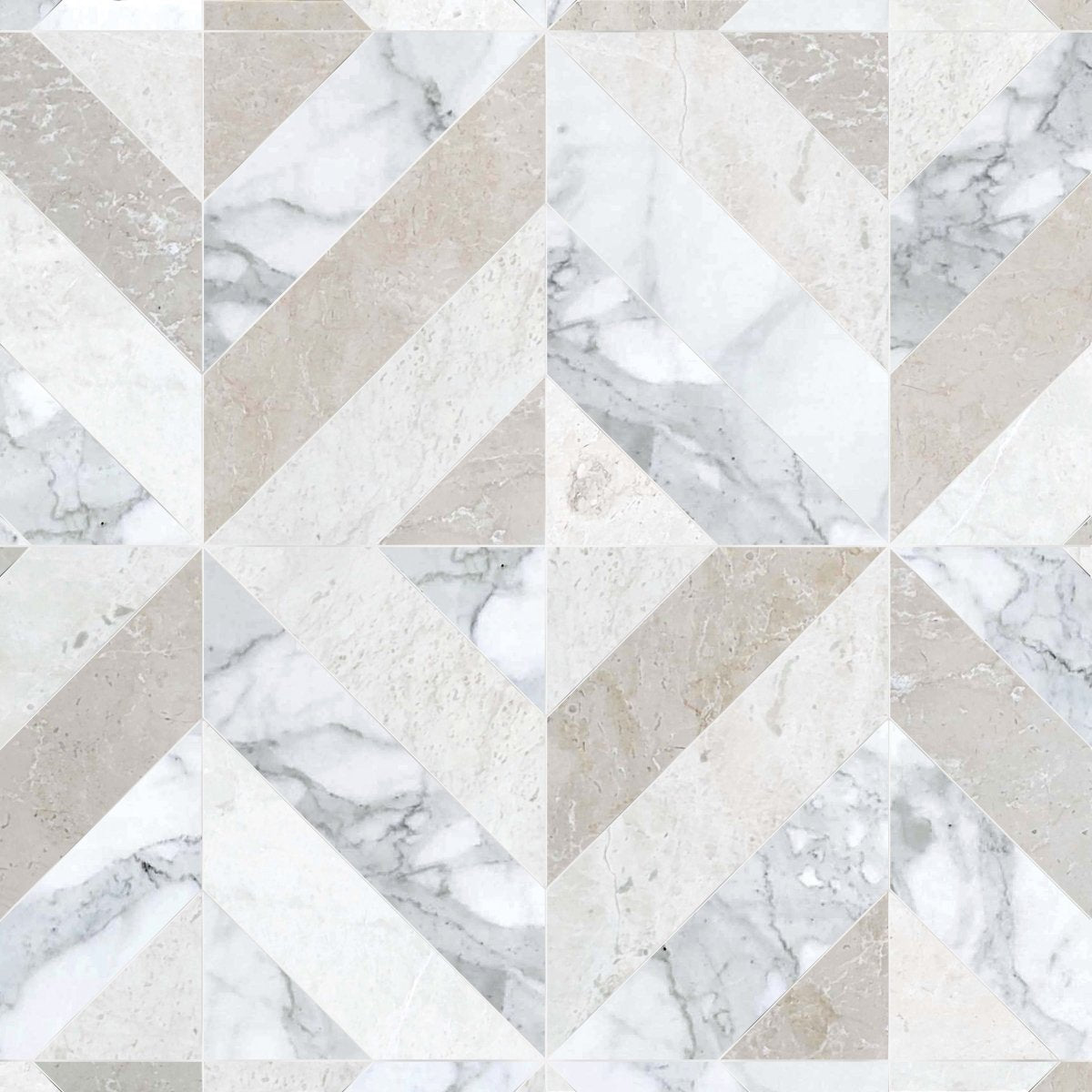 Couture Azalea Sand Chevron Stone Waterjet Mosaic – Artsaics