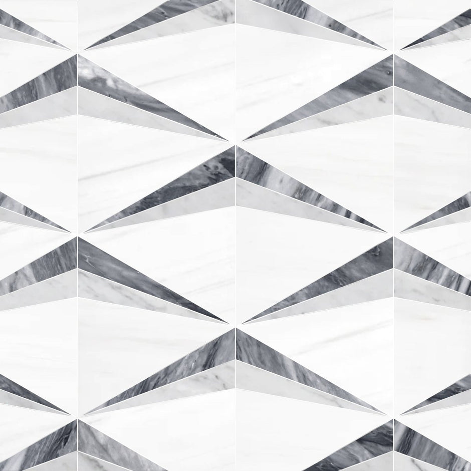 Couture Elsa Grigio Diamond Stone Waterjet Mosaic