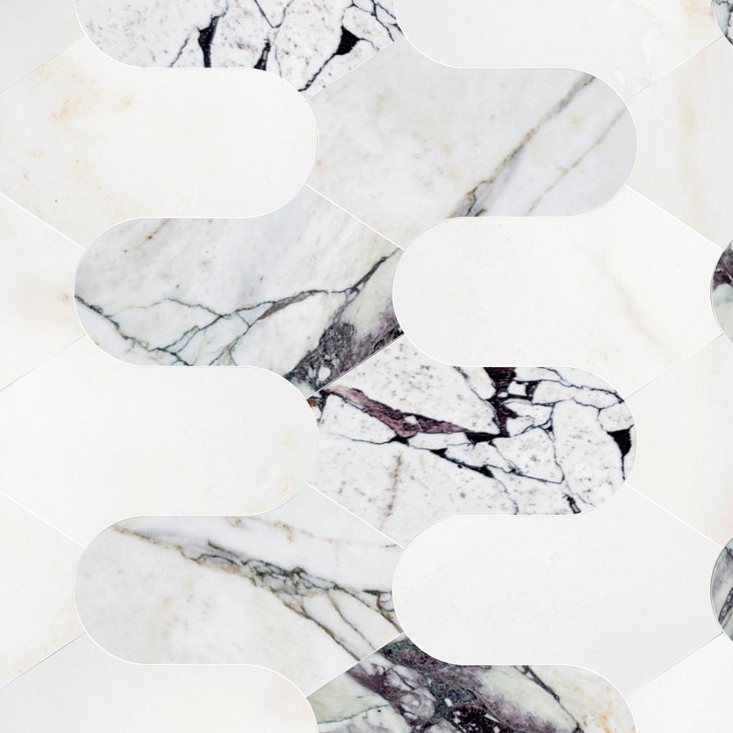 Couture Galle Small Oniciatta Geometric Stone Waterjet Tile