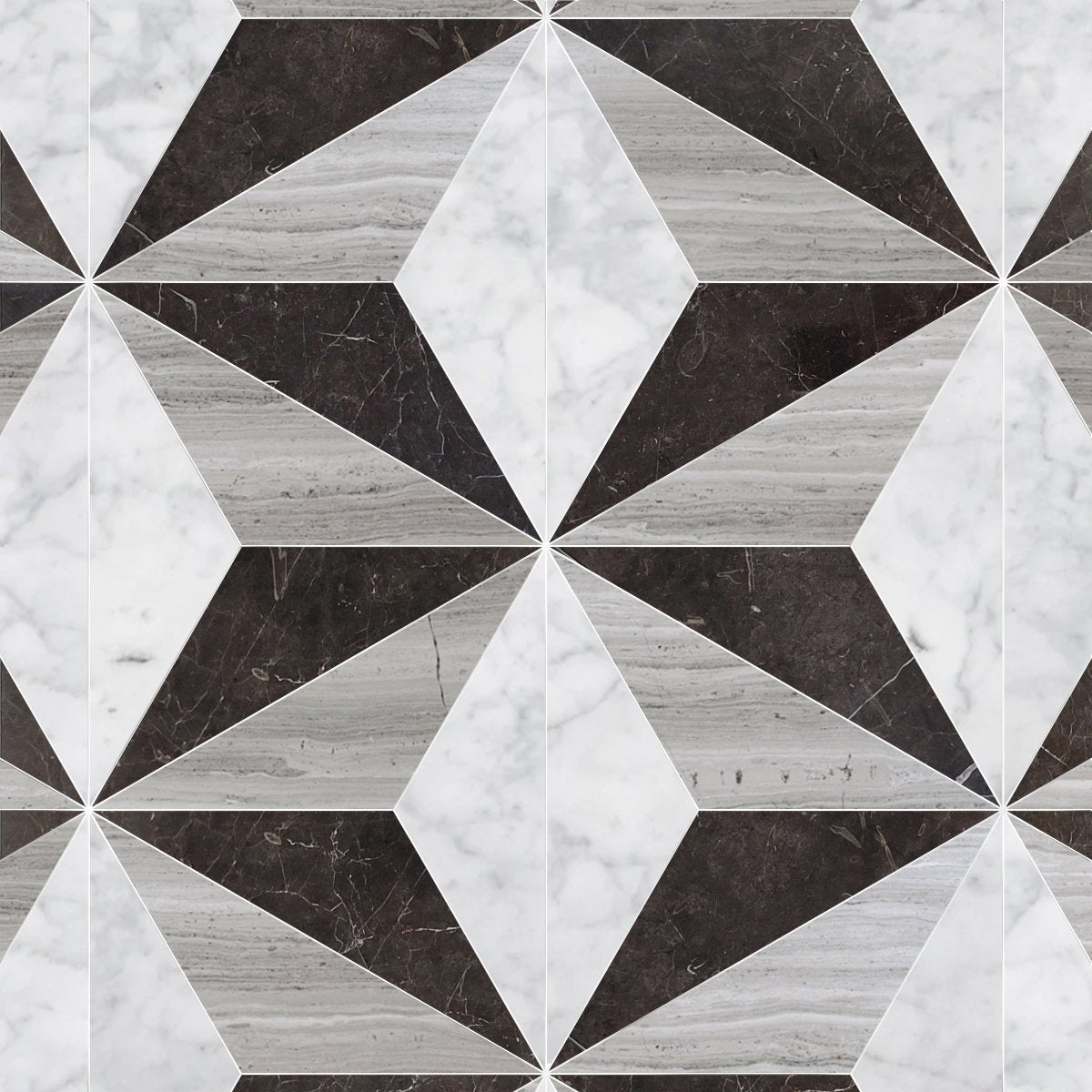 Couture Giorgina Brown Diamond Stone Waterjet Mosaic – Artsaics