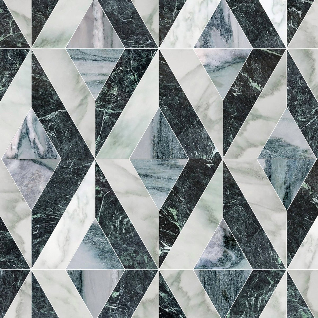 Couture Luna Verde Diamond Stone Waterjet Mosaic – Artsaics
