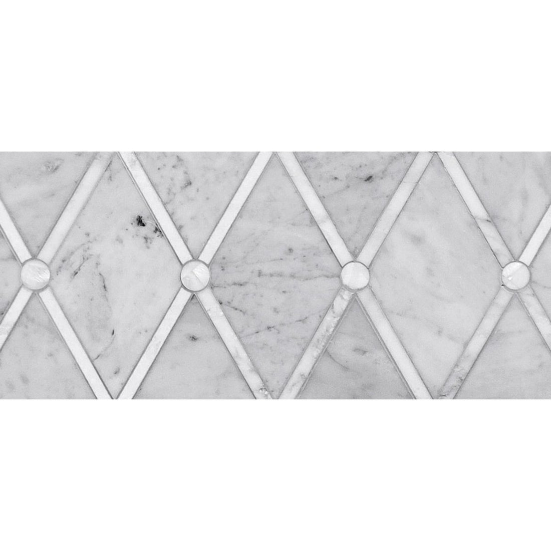 Curv Derf Trellis 7 7/8" Stone waterjet Mosaic Border – Artsaics