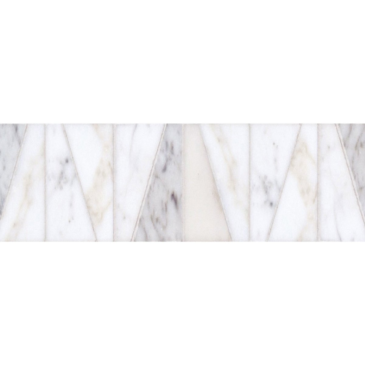 Curv Latte 4'' Geometric Stone Waterjet Mosaic Border – Artsaics