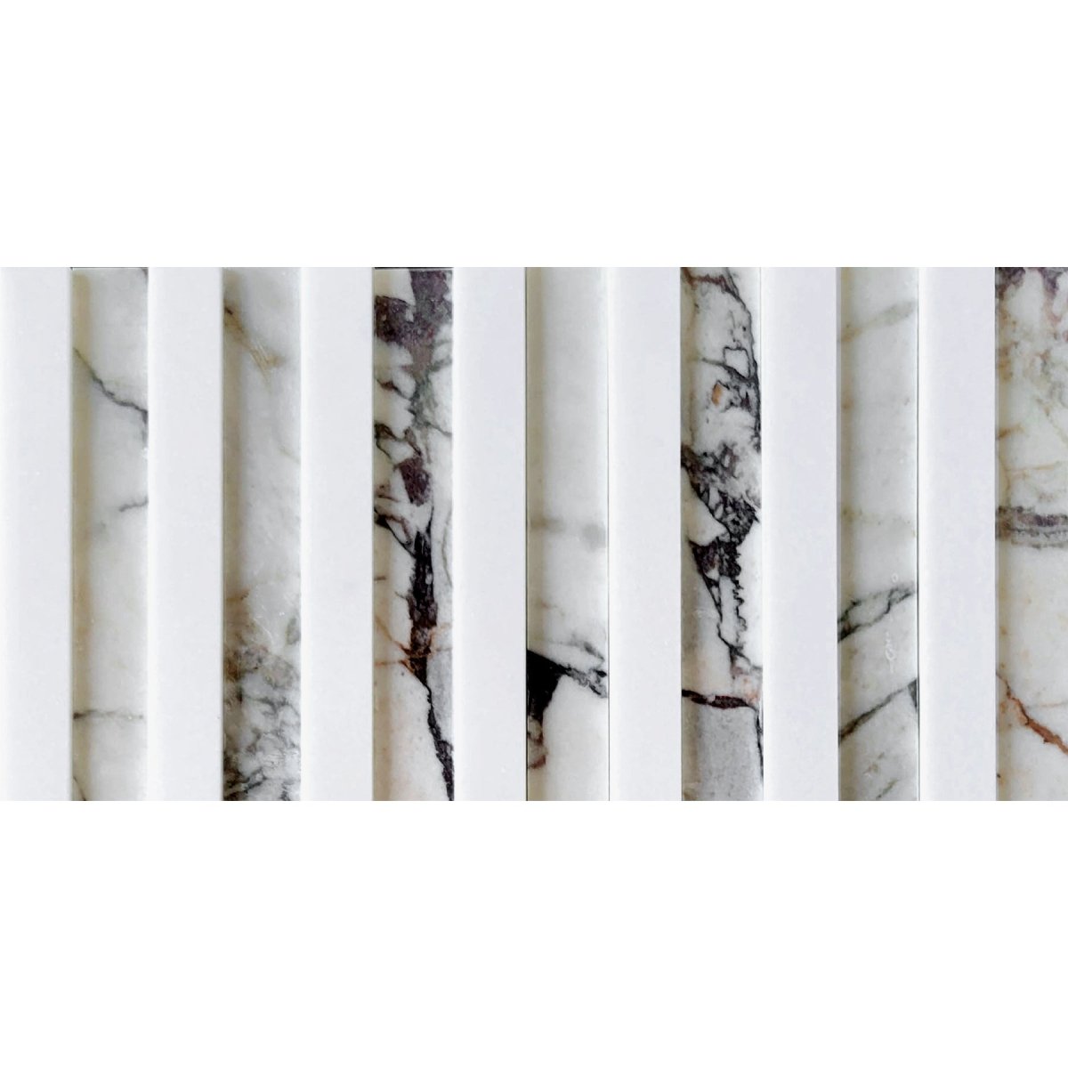 Dimensione 6'' Linear Beadboard Emeral Green & Thassos Honed Stone ...