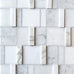 Elevations Blocks Briar Dimensional White Tile - Artsaics