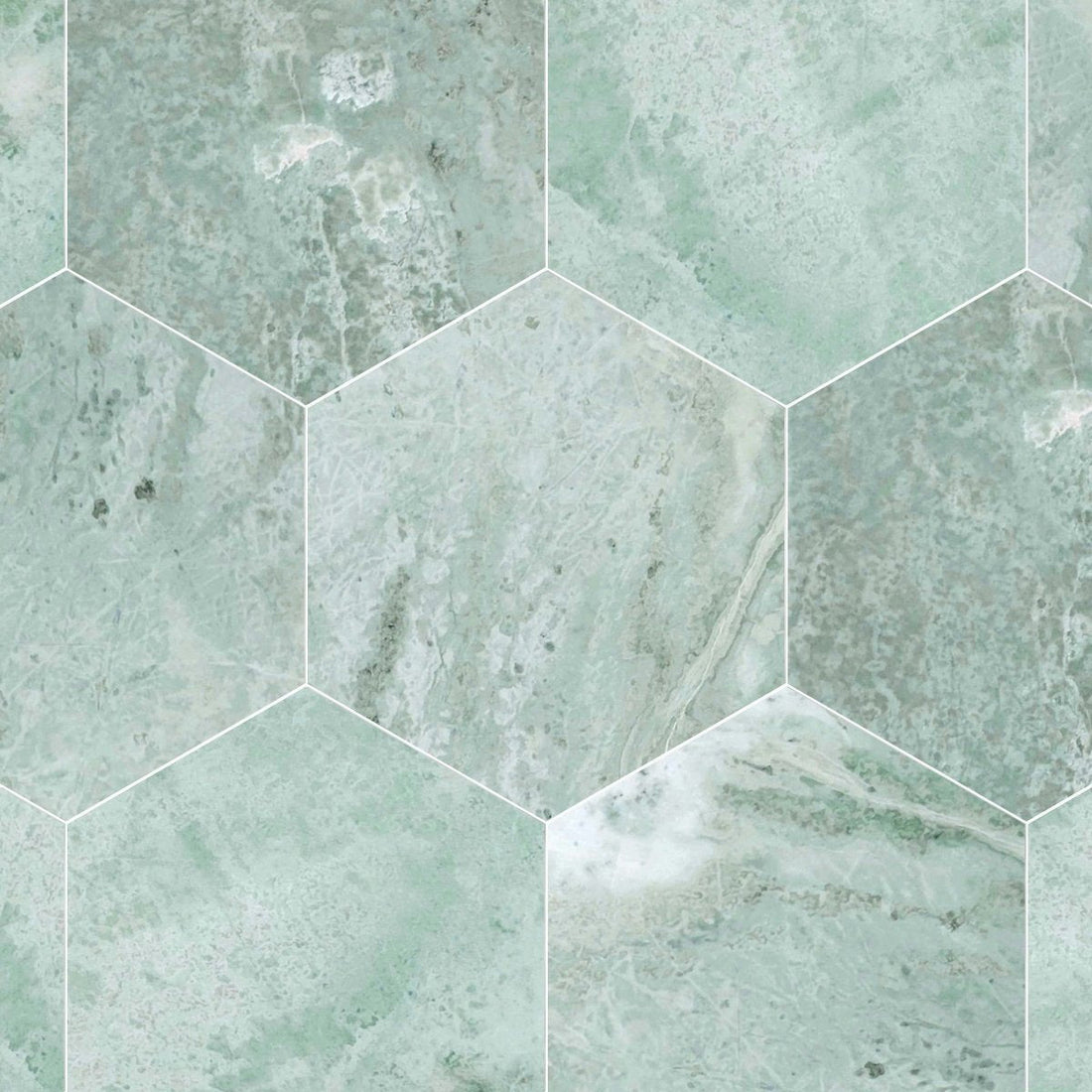 Emerald Green Marble 10 1/2'' Hexagon – Artsaics