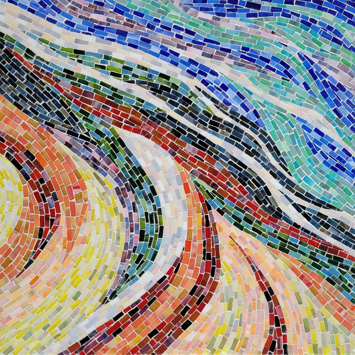 Flow Ocean Lava Glass Mosaic