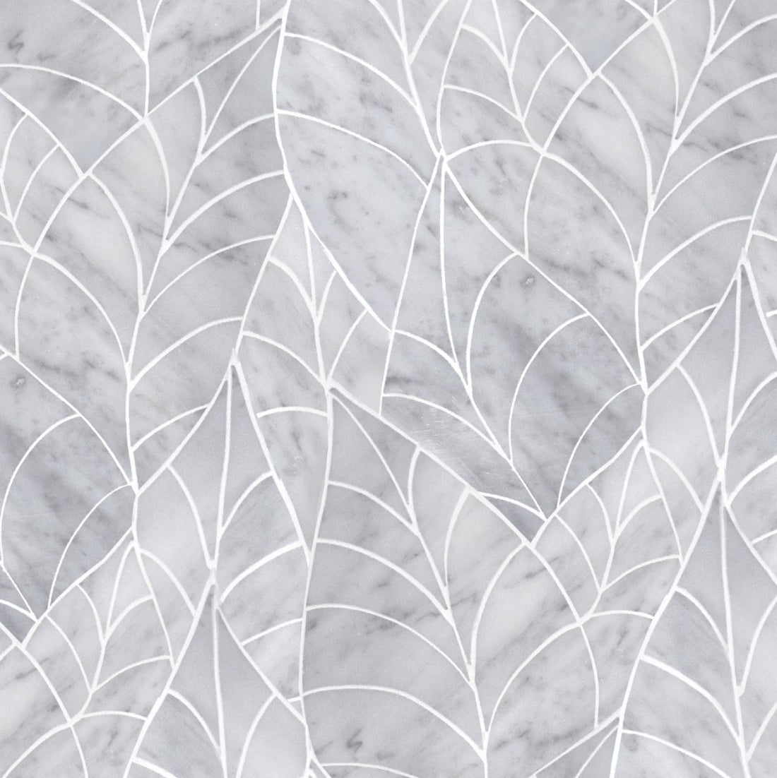 Curv Hoja leaf Stone Waterjet Mosaic – Artsaics