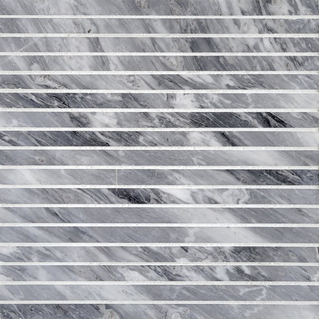 Linear Bardiglio 5/8''x12'' Stone Mosaic
