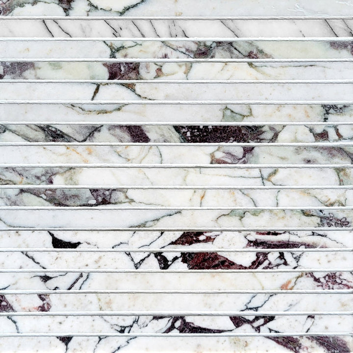 Linear Breccia Capraia 5/8''x12'' Stone Mosaic