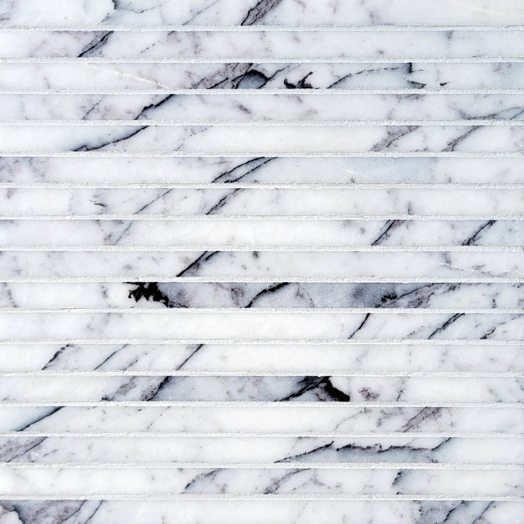 Linear Lilac 5/8''x12'' Stone Mosaic