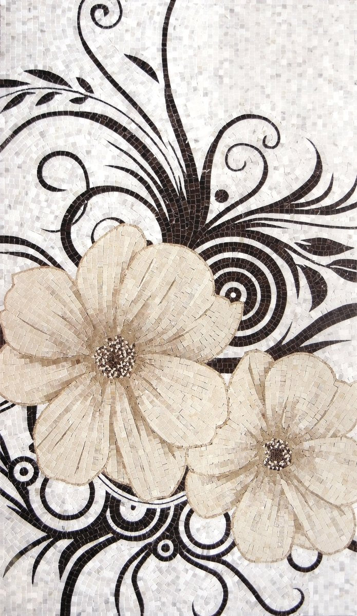 Luxe Daisy Tile Mosaic: The Perfect Backsplash for Your Kitchen – Artsaics