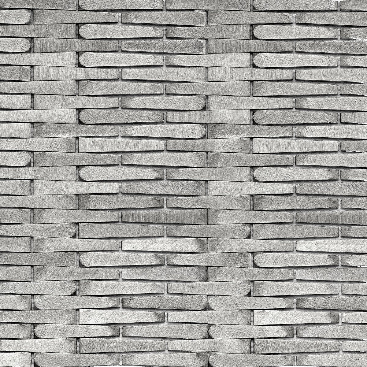 Metalico Brick Silver Metal Mosaic – Artsaics