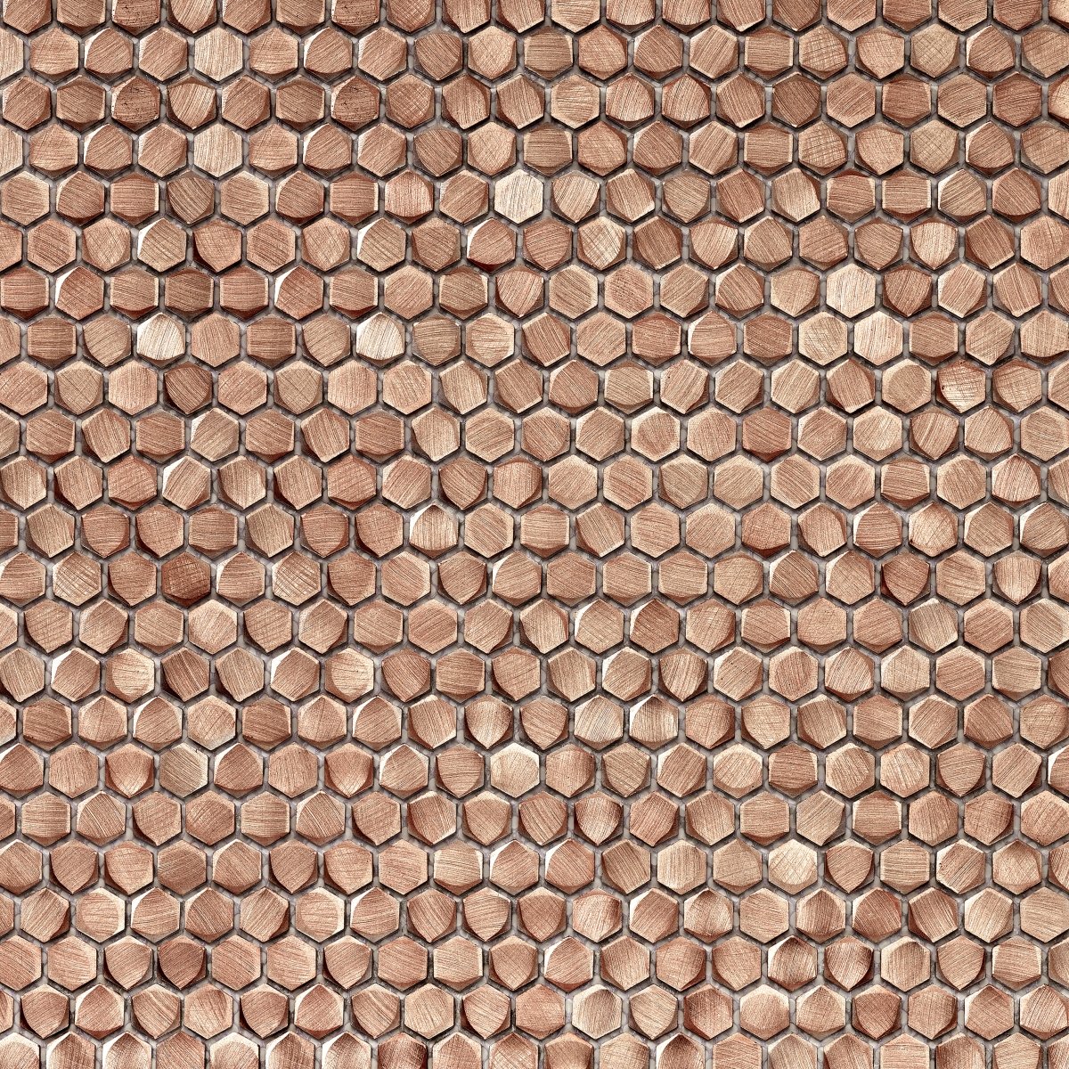 Metalico Hexagon Copper Metal Mosaic – Artsaics