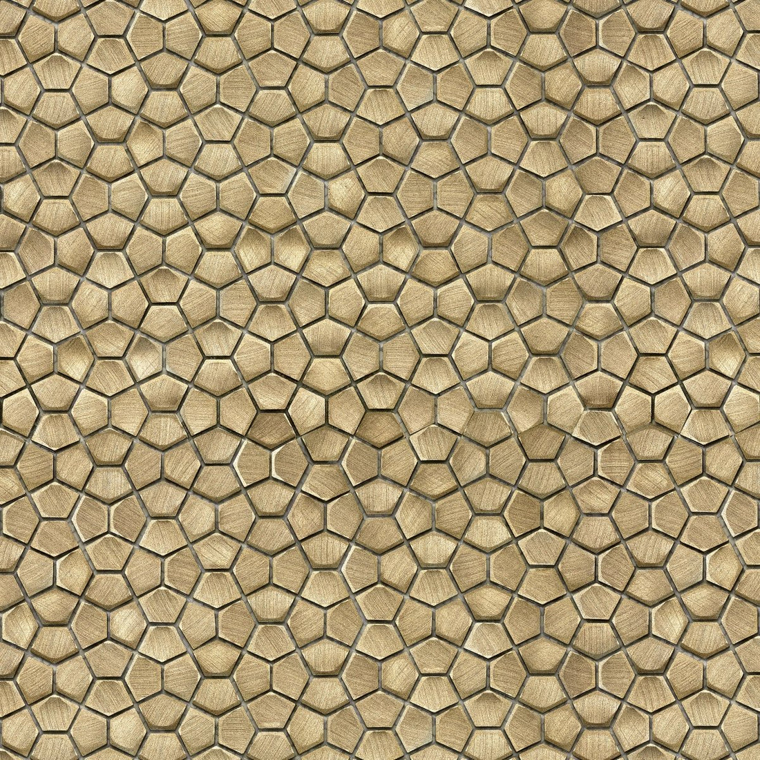 Metalico Pentagon Brass Metal Mosaic – Artsaics