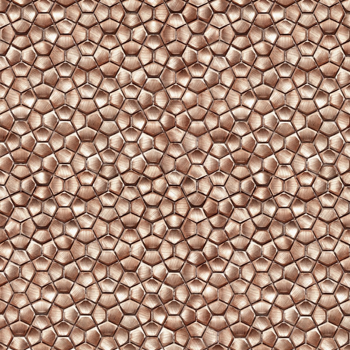 Metalico Pentagon Copper Metal Mosaic – Artsaics