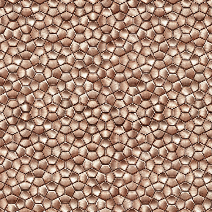 Metalico Pentagon Copper Metal Mosaic – Artsaics