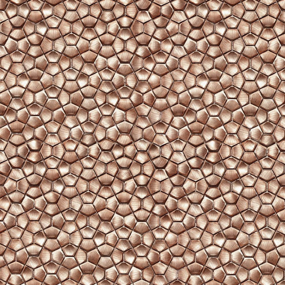 Metalico Pentagon Copper Metal Mosaic – Artsaics