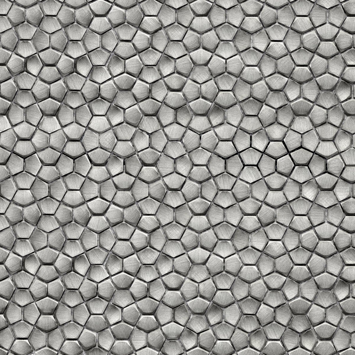 Metalico Pentagon Silver Metal Mosaic – Artsaics