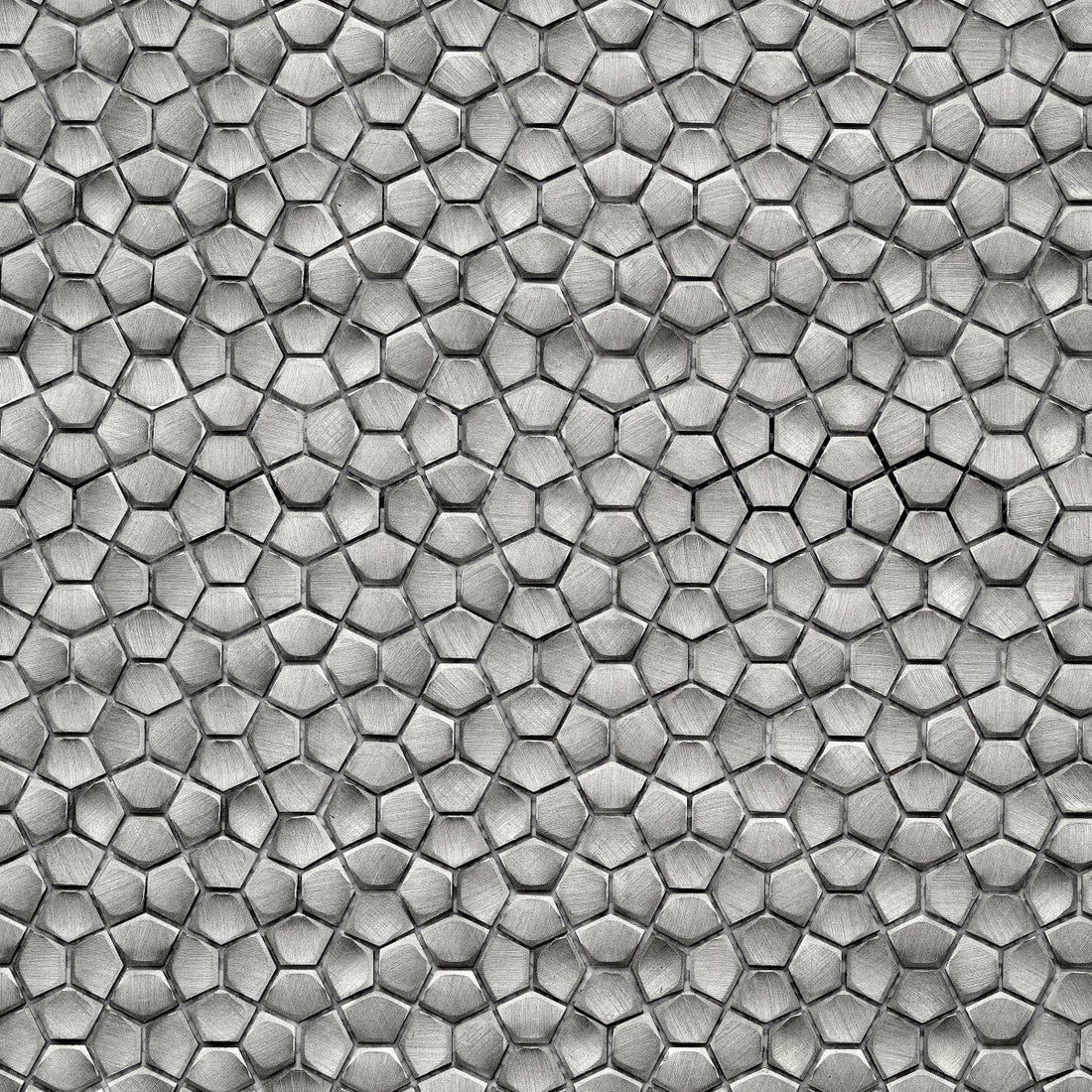 Metalico Pentagon Silver Metal Mosaic – Artsaics