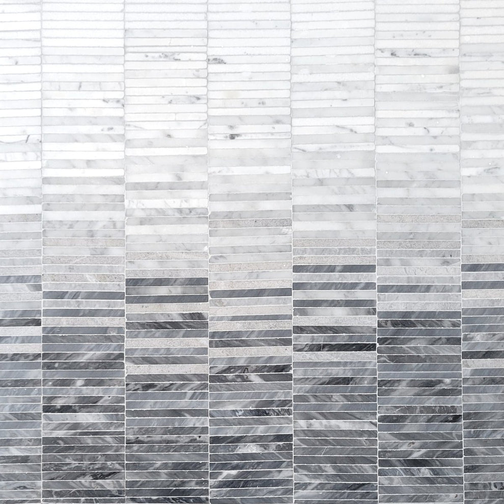 Ombre Linear Grigio Stone Mosaic – Artsaics