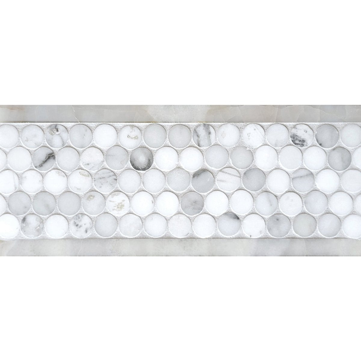 Penny Line Kai Rounds 4 3/4" Stone Mosaic Border – Artsaics