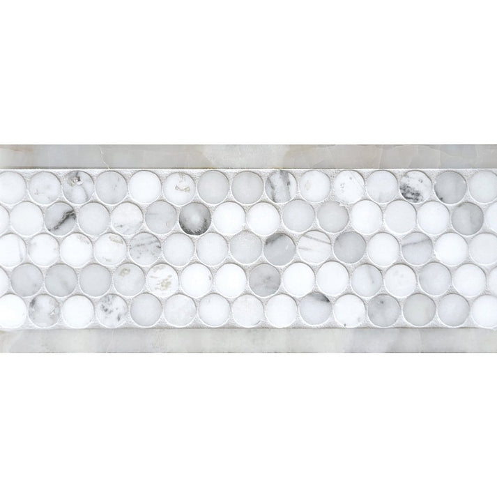 Penny Line Kai Rounds 4 3/4" Stone Mosaic Border – Artsaics