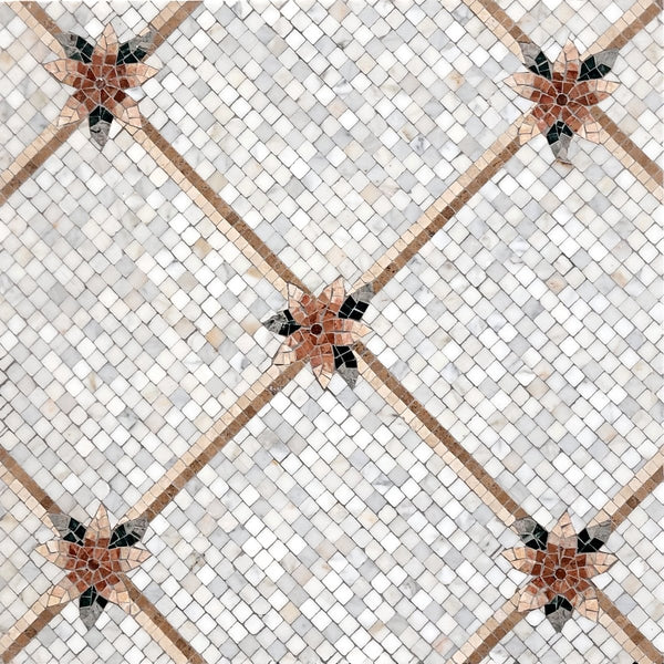 Versailles Sienna Linen Trellis Stone Mosaic – Artsaics