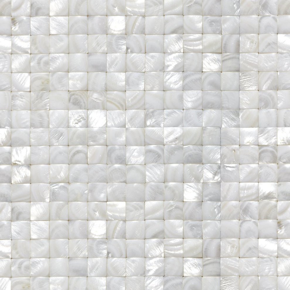 Straight Dimensional White Pearl Shell Mosaic – Artsaics