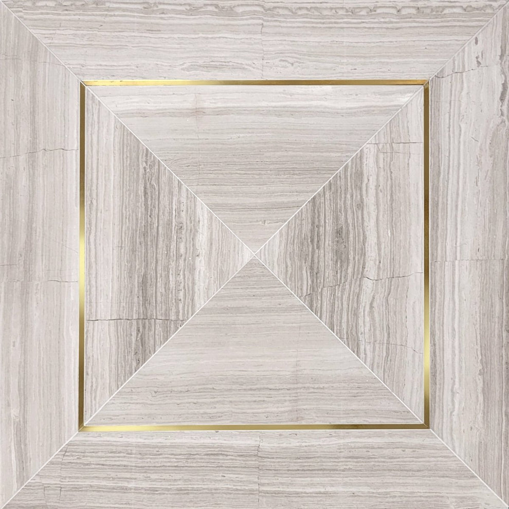 Decoline Tina Square Stone & Metal Waterjet Mosaic – Artsaics