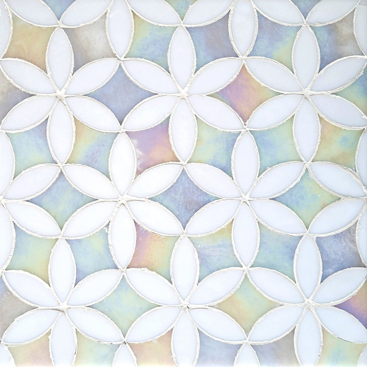 Obsidian Versa Floral Lava Glass Waterjet Mosaic – Artsaics