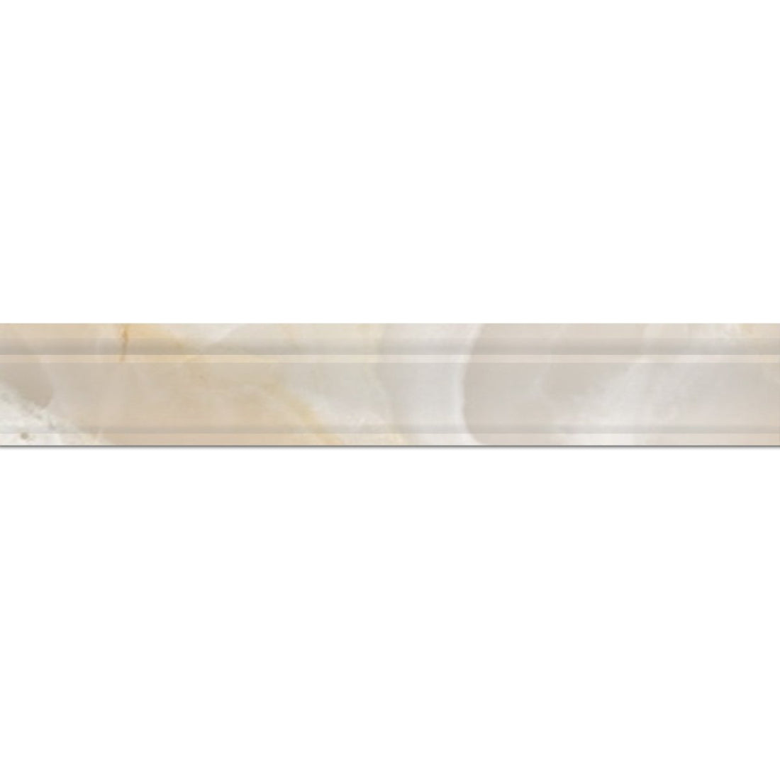 White Onyx Chairrail 2''x12'' Stone Molding Polished – Artsaics